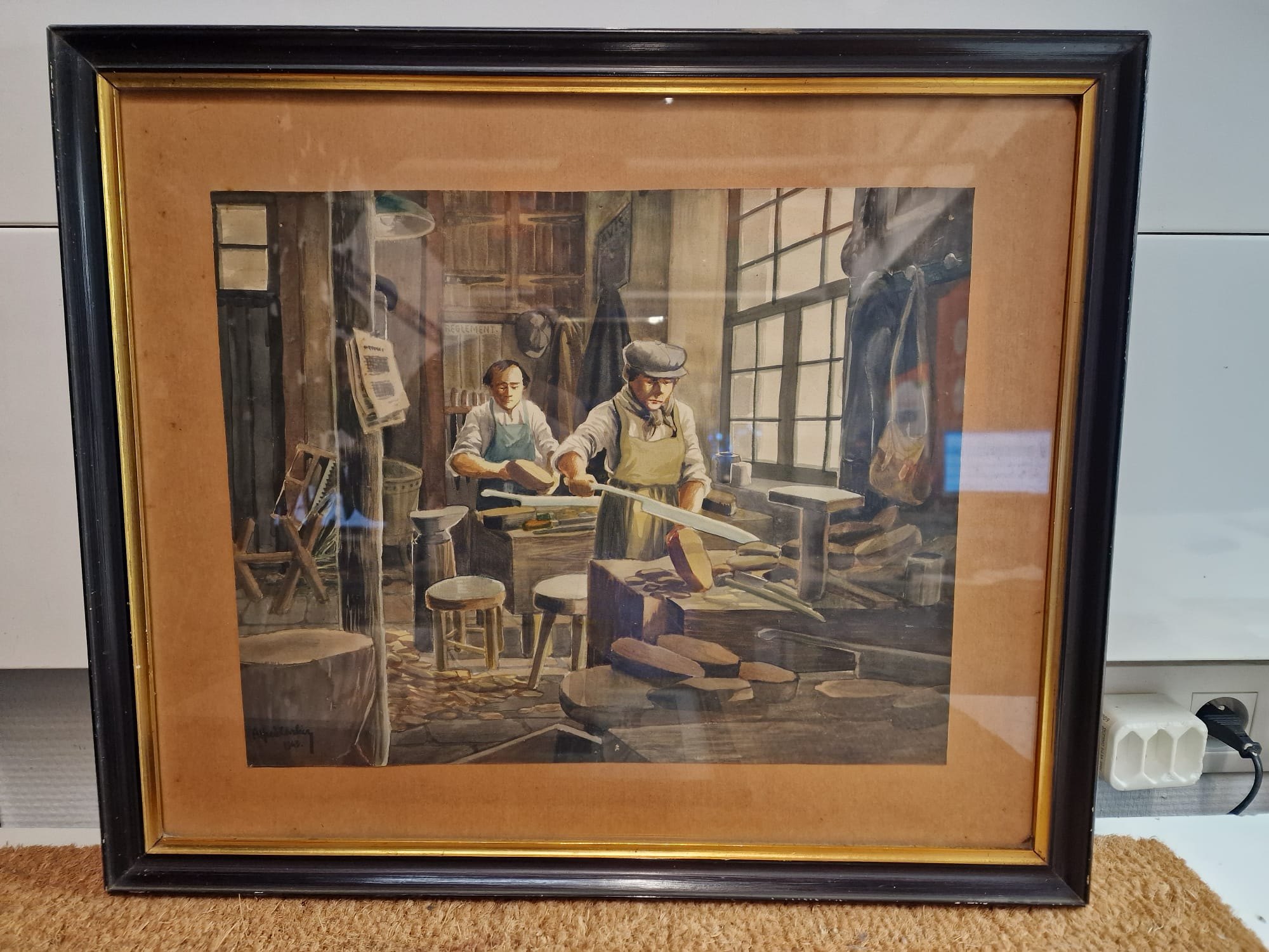 Achat AQUARELLE sous verre Alfred Martin occasion - Verviers | Troc.com