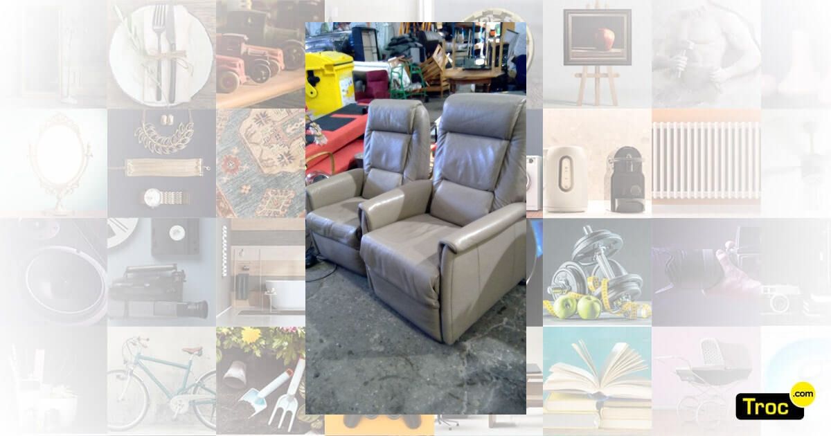 Achat FAUTEUIL ELECTRIQUE CUIR BEIGE occasion - Evere | Troc.com