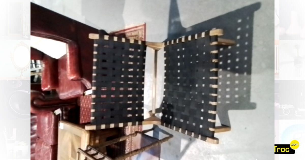 Achat FAUTEUIL BOIS+TRESSÉ NOIR occasion - Lannion | Troc.com