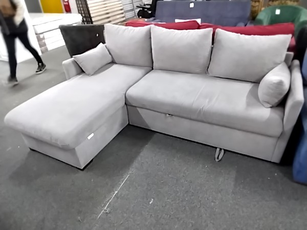 Achat CANAPE D'ANGLE CONVERTIBLE ET REVERSIBLE TISSU GRIS occasion ...