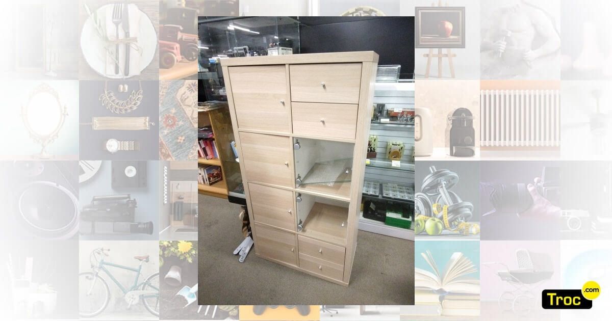 Achat MEUBLE KALLAX TEINTE CHENE CLAIR occasion - Ahuy | Troc.com