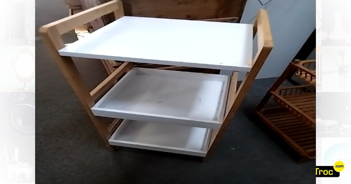 Achat ETAGERE A poser blanche et beige occasion - Chenove | Troc.com