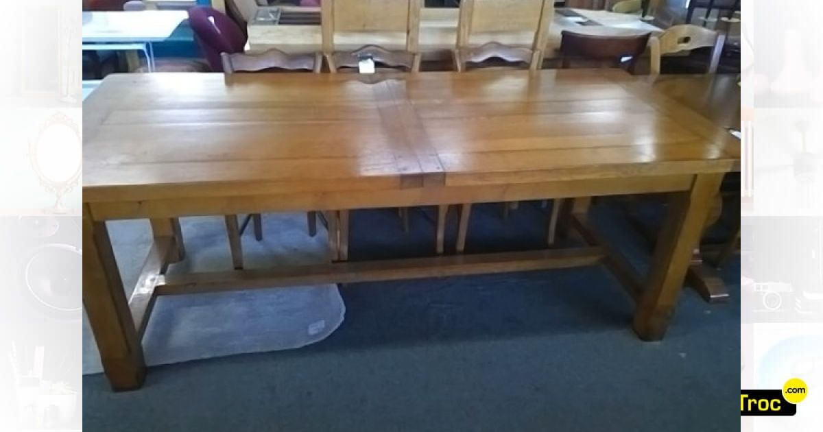 TABLE DE FERME 200X90 SANS ALLONGES 1 RAYURE Opportunity kaufen ...